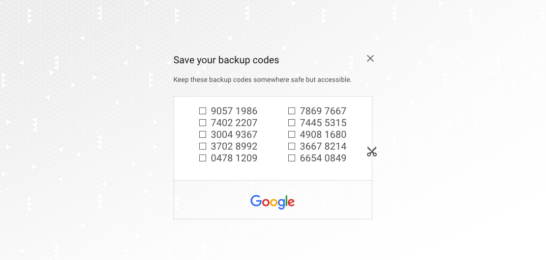 تهیه کدهای پشتیبان جهت بازیابی ورود دو مرحله‌ای برای حساب گوگل - سرتفا
